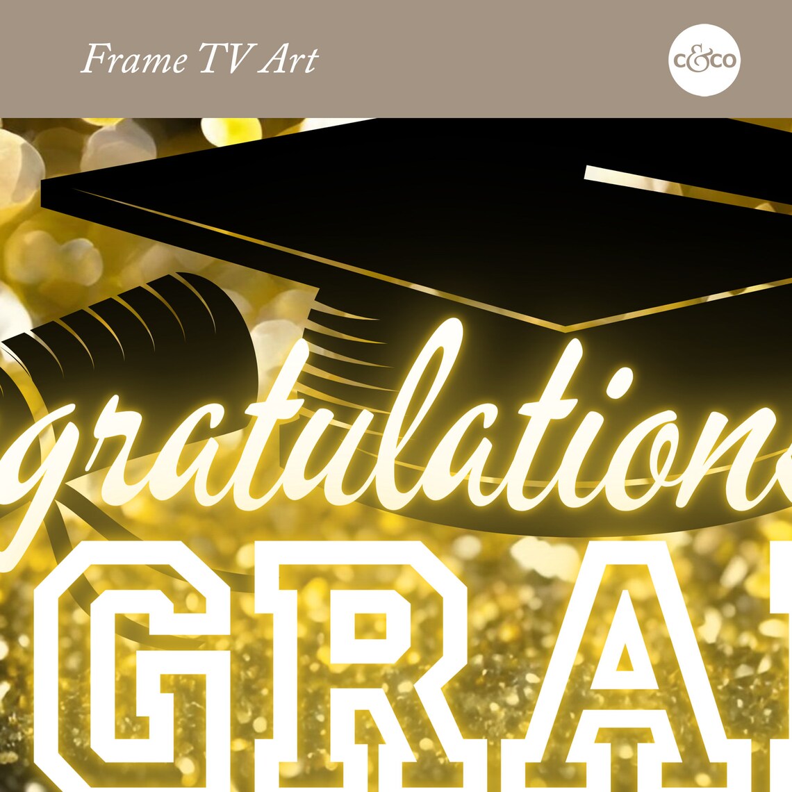 Frame TV Graduation Congratulations Sign for Samsung 4k Downloadable ...