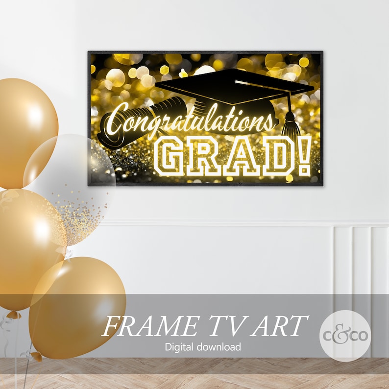 Frame TV Graduation Congratulations Sign for Samsung 4k Downloadable ...