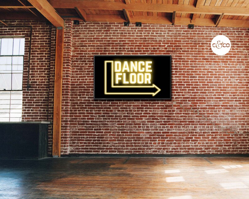 Frame TV Art Neon Dance Floor Digital Sign for the Samsung Frame Tv 4k ...