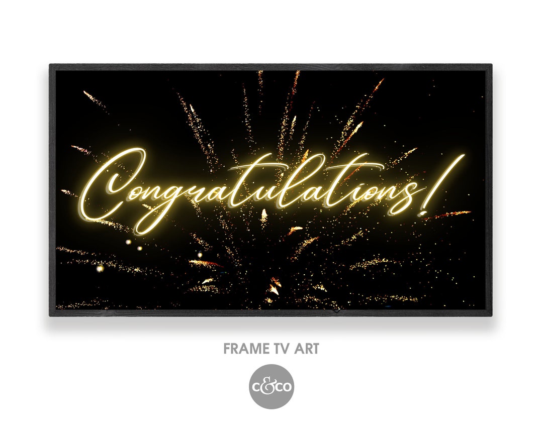Congratulations Sign for Your Samsung Frame TV Frame Tv Art - Etsy