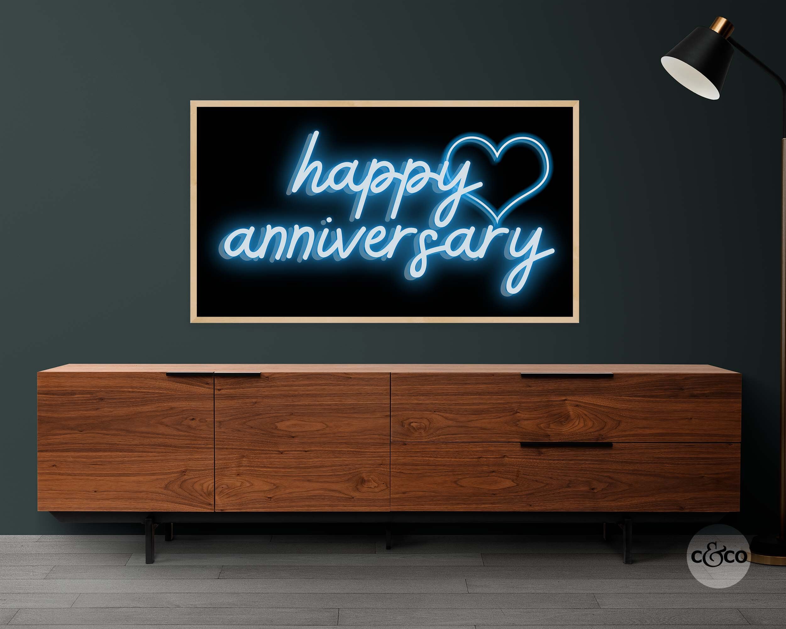 Happy Anniversary Sign for the Samsung Frame Tv | Frame Tv Art 4k ...