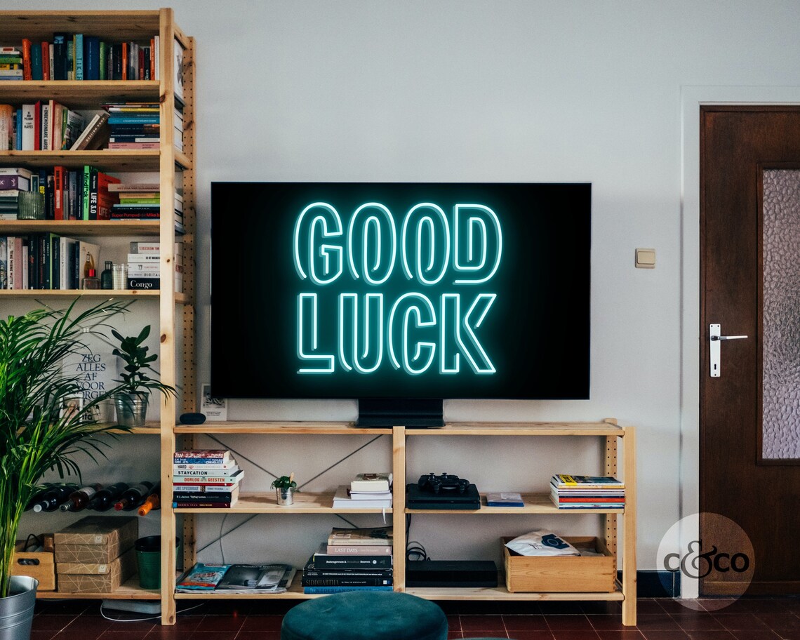 Good Luck Neon Sign: Samsung Frame TV Art (digital Download) - Etsy