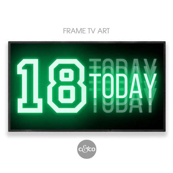 18th Birthday Neon Name Sign - Etsy