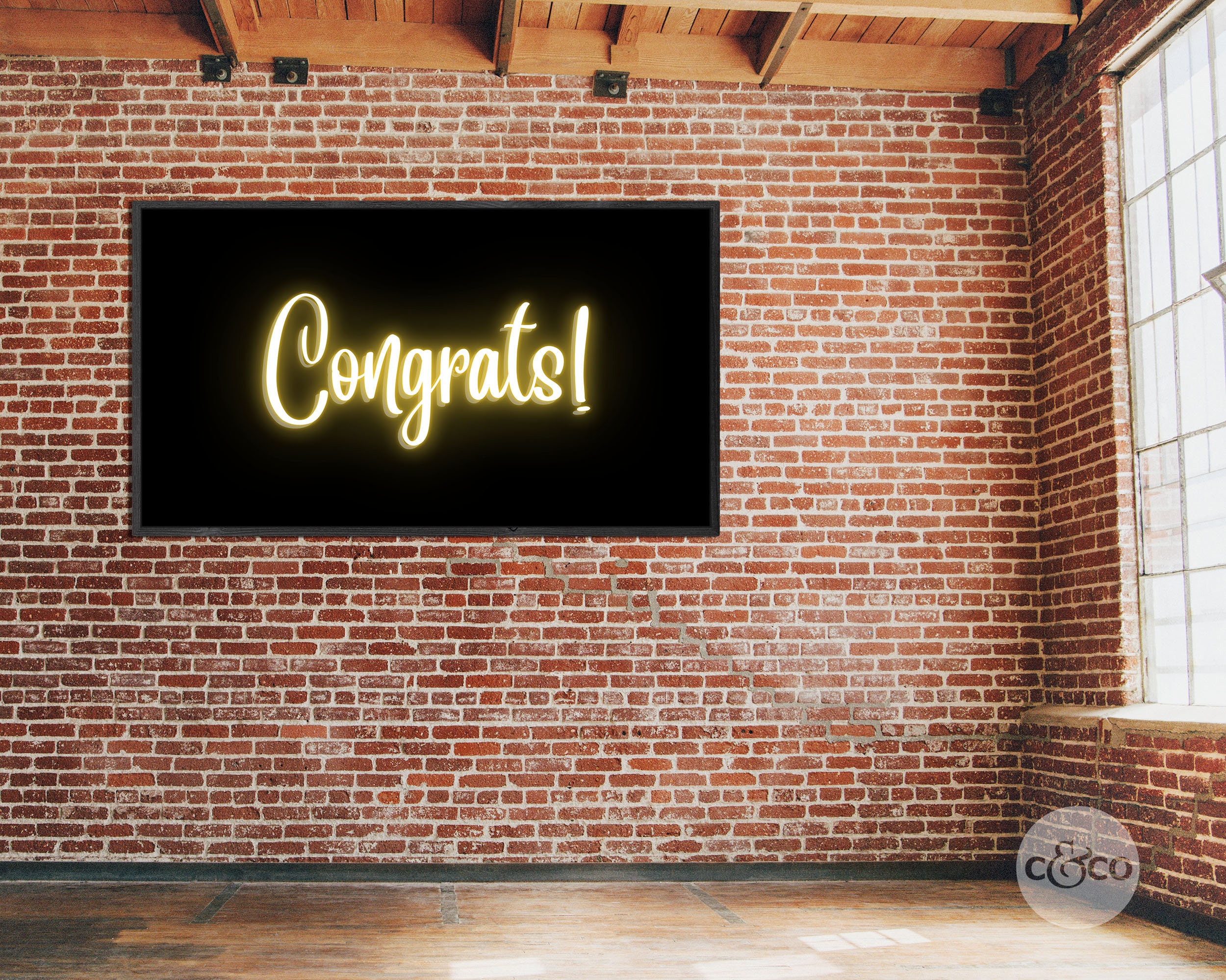 Congrats Tv Art Congrats Neon Sign for the Samsung Frame TV 4k ...