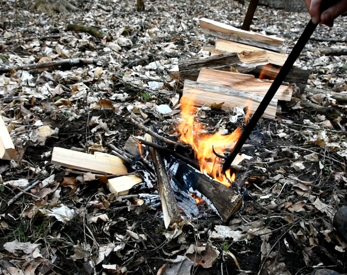 Handforged Blow Tube With Fire Poker- 3 Sizes Camp Fire Bushcraft ...