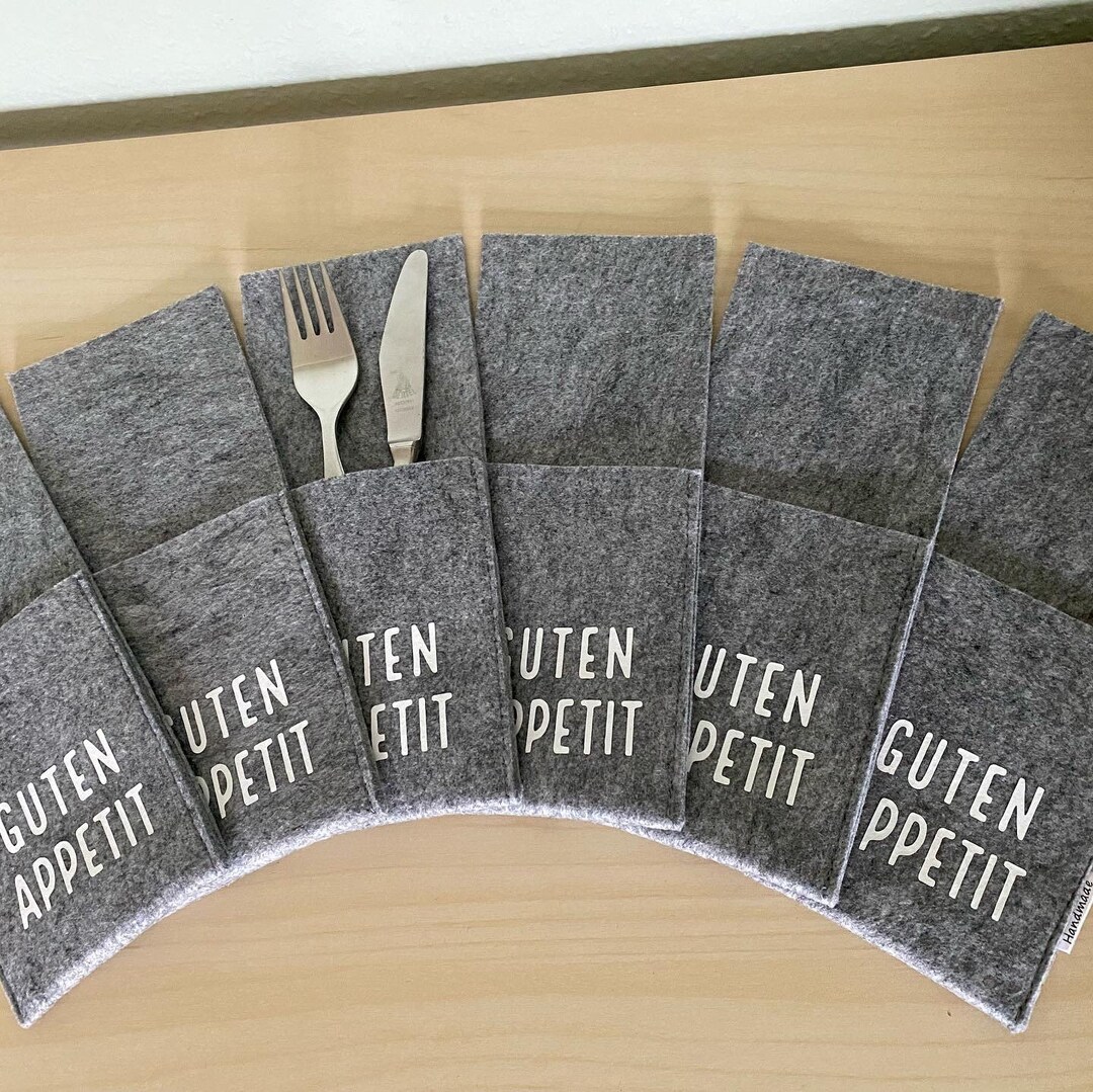 Cutlery Bag / Cutlery Bags Made of Felt Set of 6 - Etsy