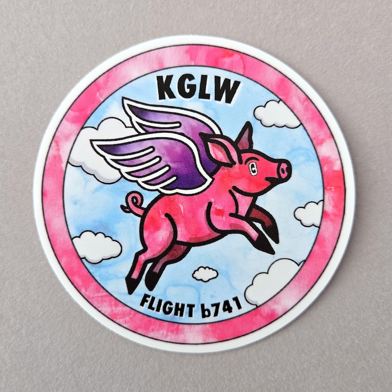 Flight B741 Pig Sticker - King Gizzard - Etsy