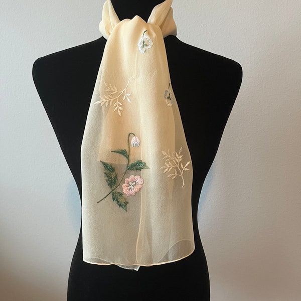 Boho Scarf Embroidered - Etsy