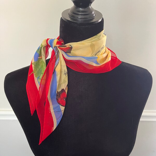 Small Sheer Square Scarf - Etsy