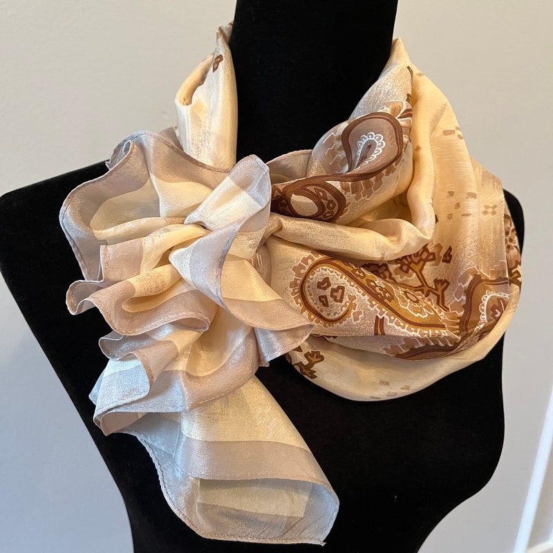 Beige Scarf - Etsy