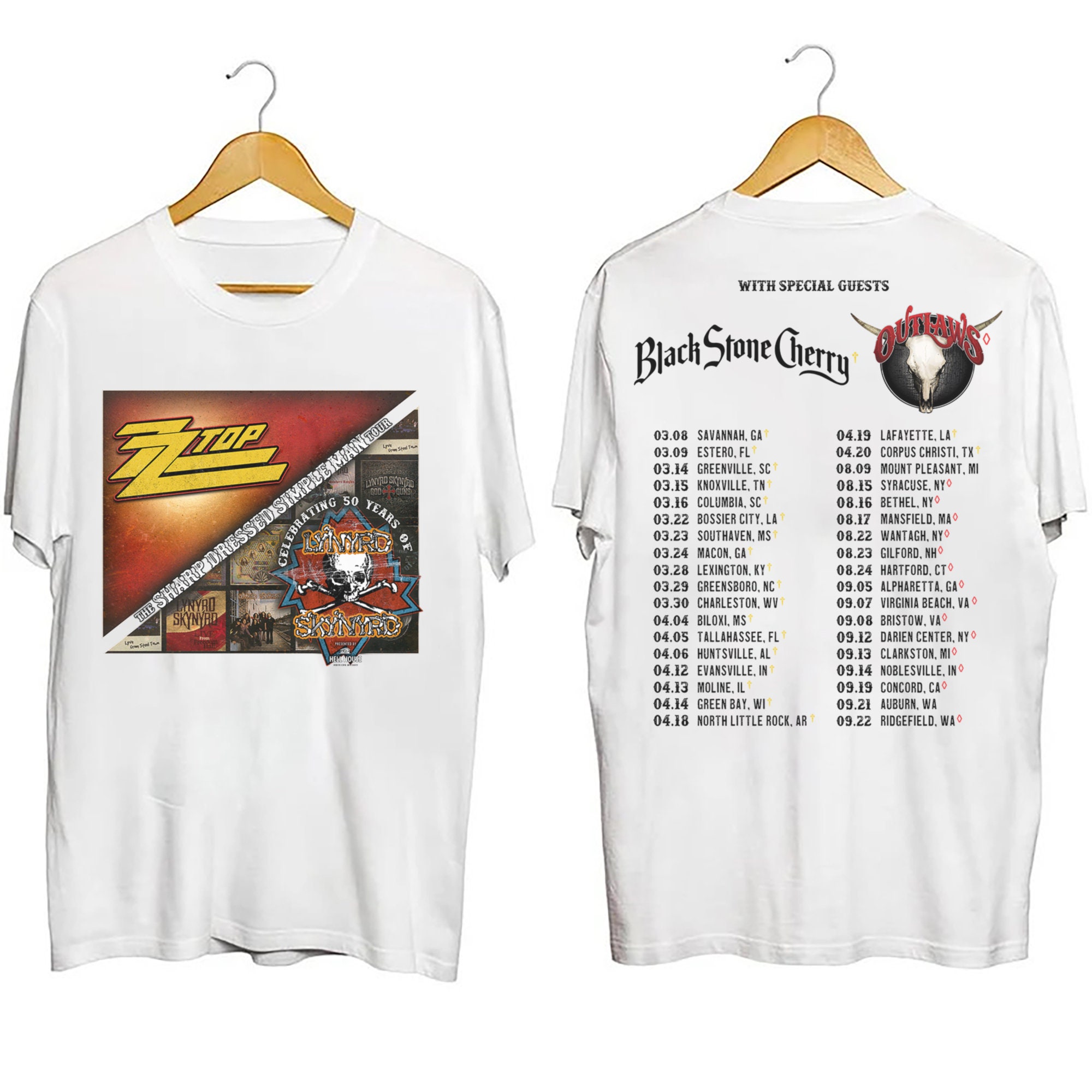 Lynyrd Skynyrd ZZ Top Tour 2024 PNG, 2024 Music Tour Shirt, Gift For ...