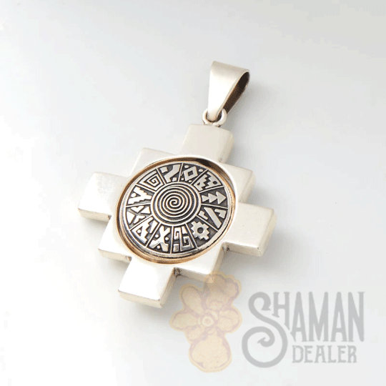 Hand Made Inka Calendar / Pachamama Chakana Silver 950 - Etsy