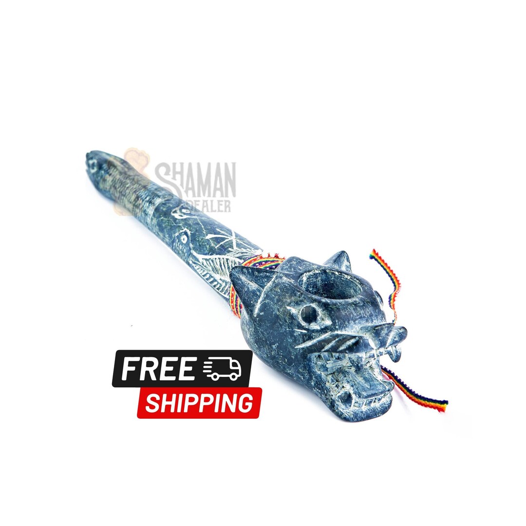 Big Stone Trilogy Pipe Handcarved (puma, Condor, Snake) From Machu ...