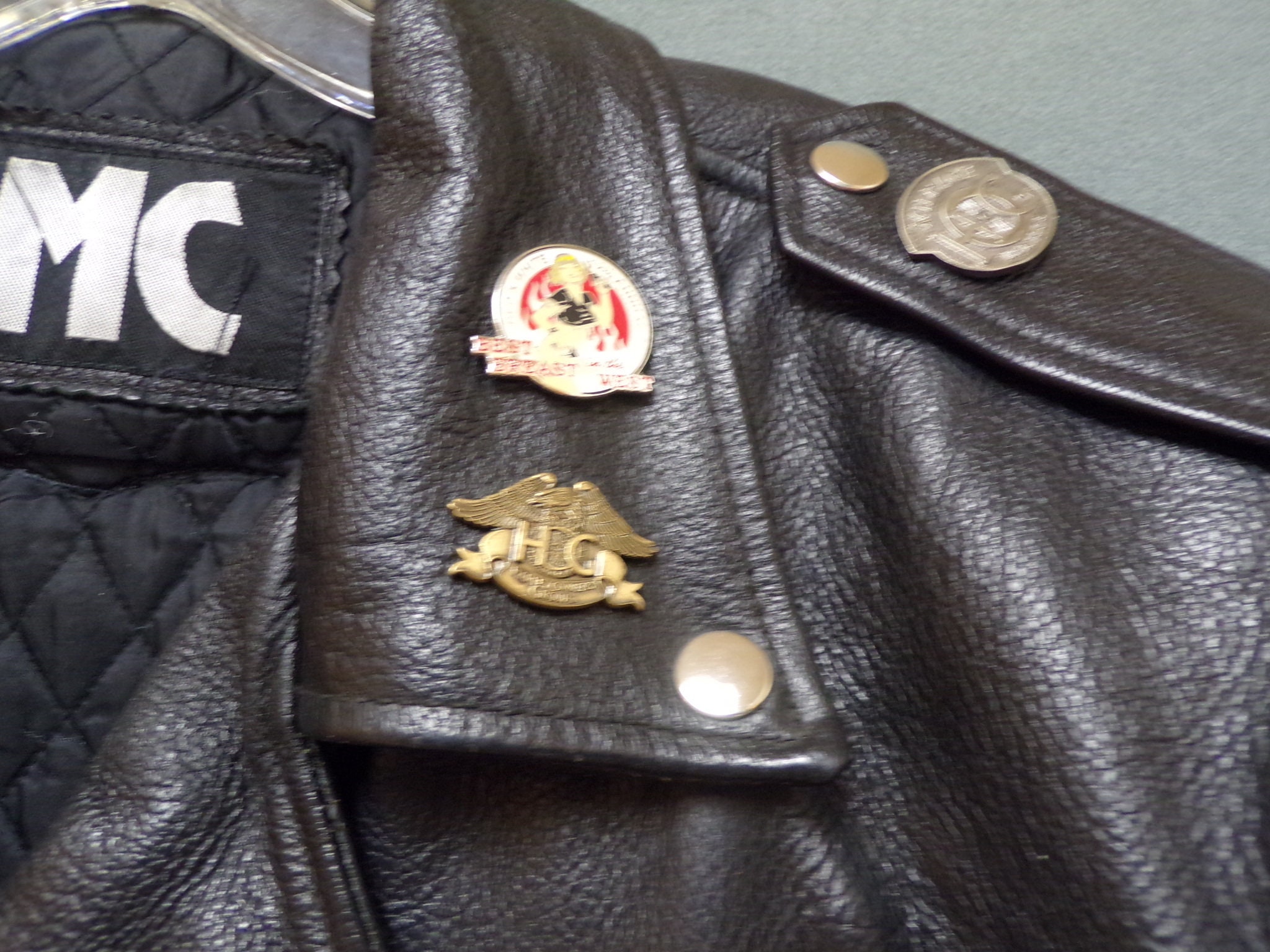 FMC Classic Black Leather Motorcycle Jacket Lined Men's Size 52 - Etsy