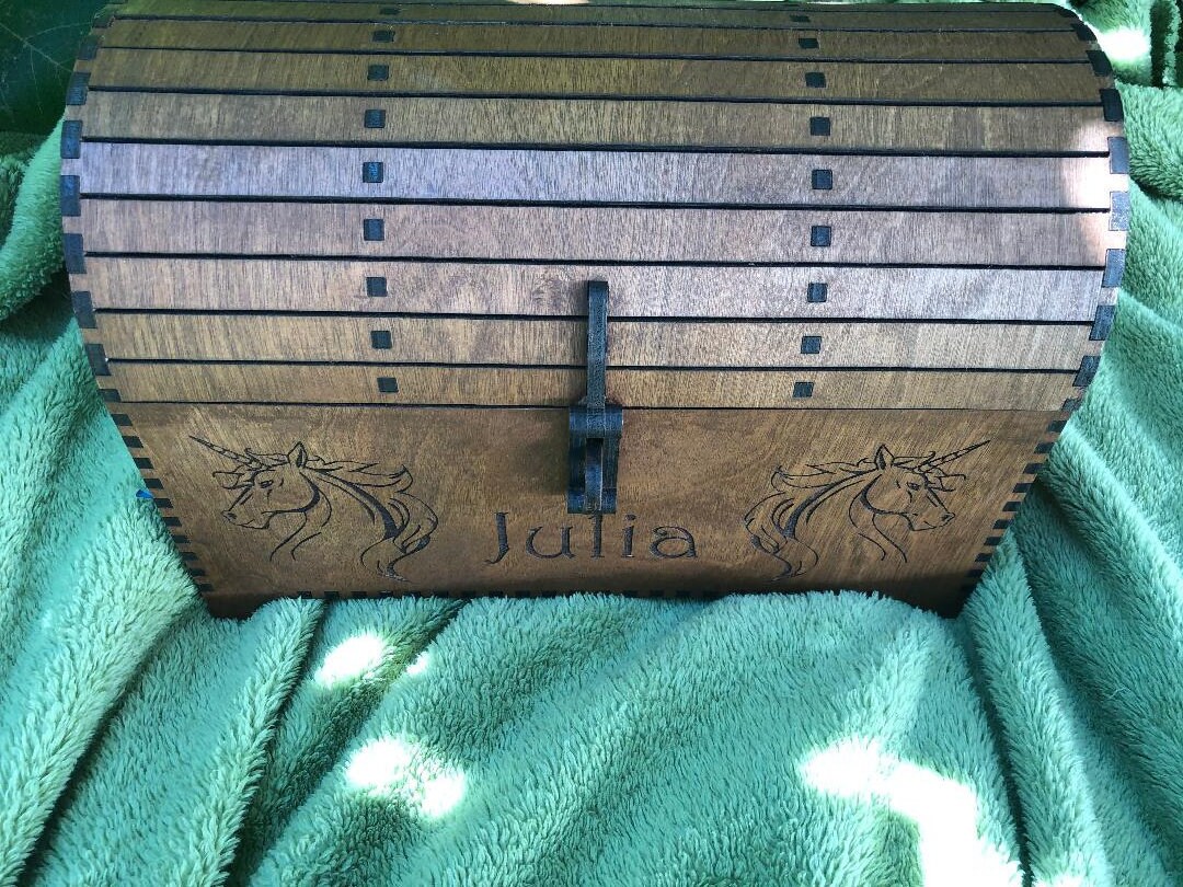 Hand Made Personalized Kids Treasure Chest Trinket | Etsy