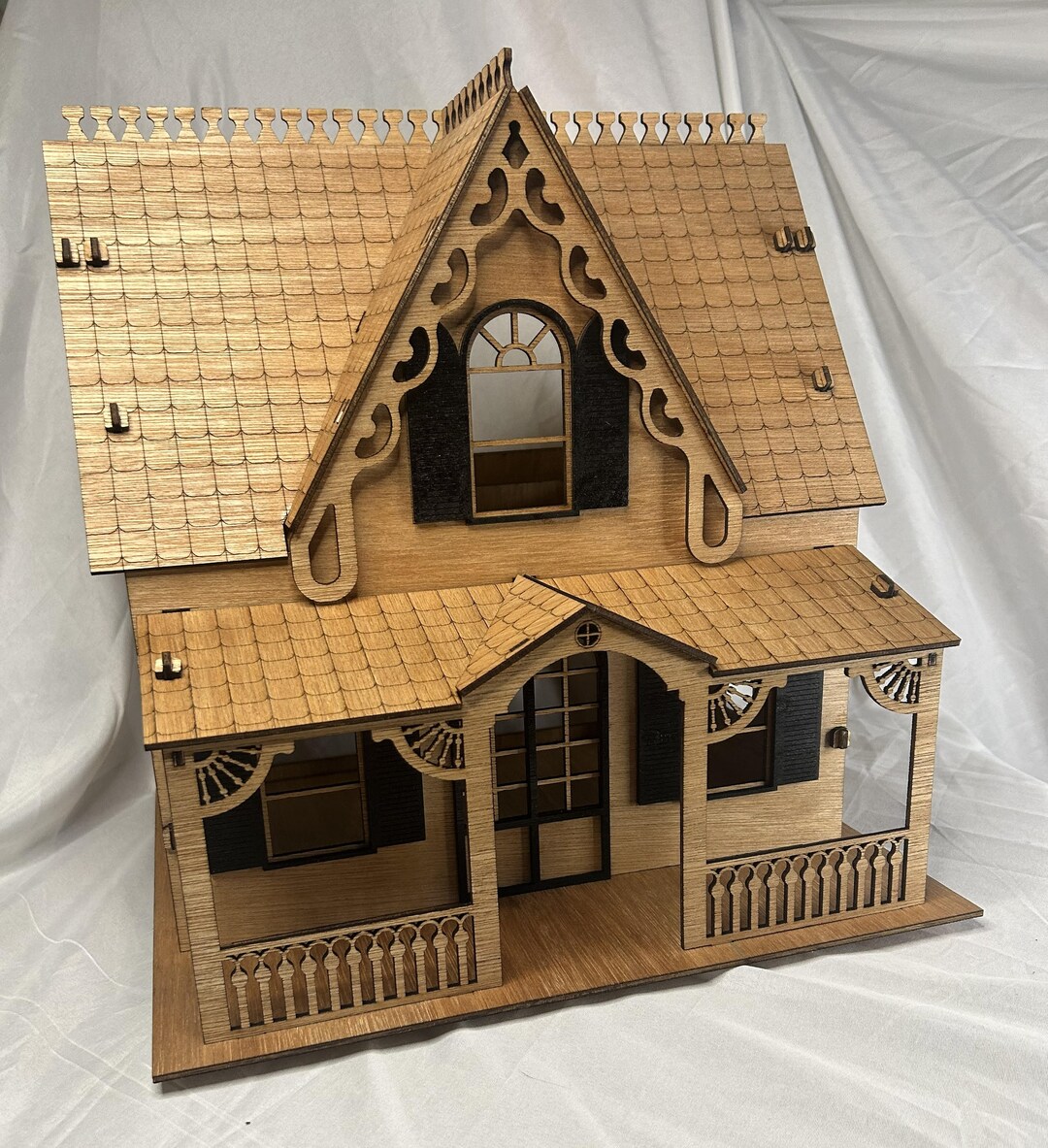 Charming Miniature Artisan Doll House Cottage in 1:24 Scale Handcrafted ...
