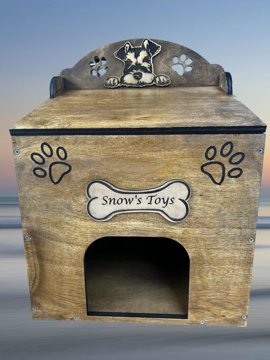 Personalized Dog Toy Box- Any Breed Design-heavy Duty Wooden Pet ...