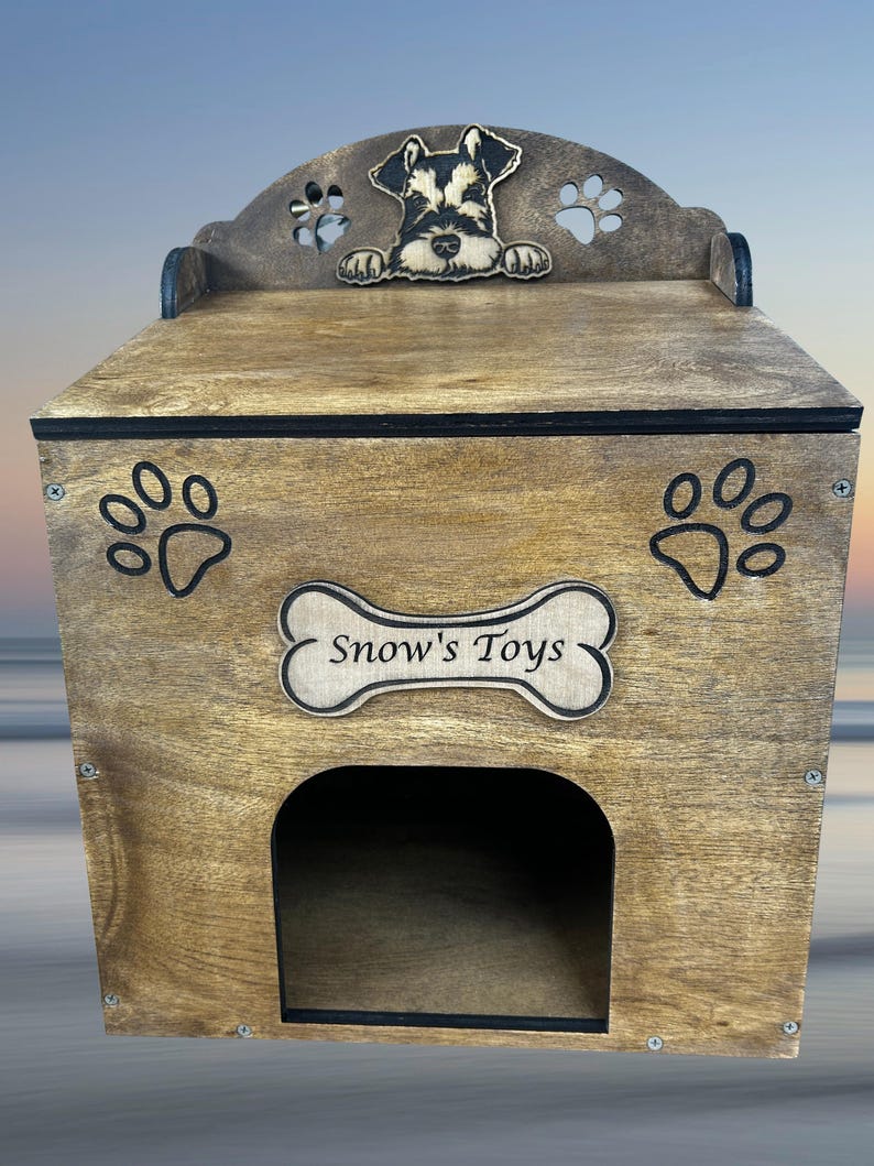Personalized Dog Toy Box- Any Breed Design-heavy Duty Wooden Pet ...