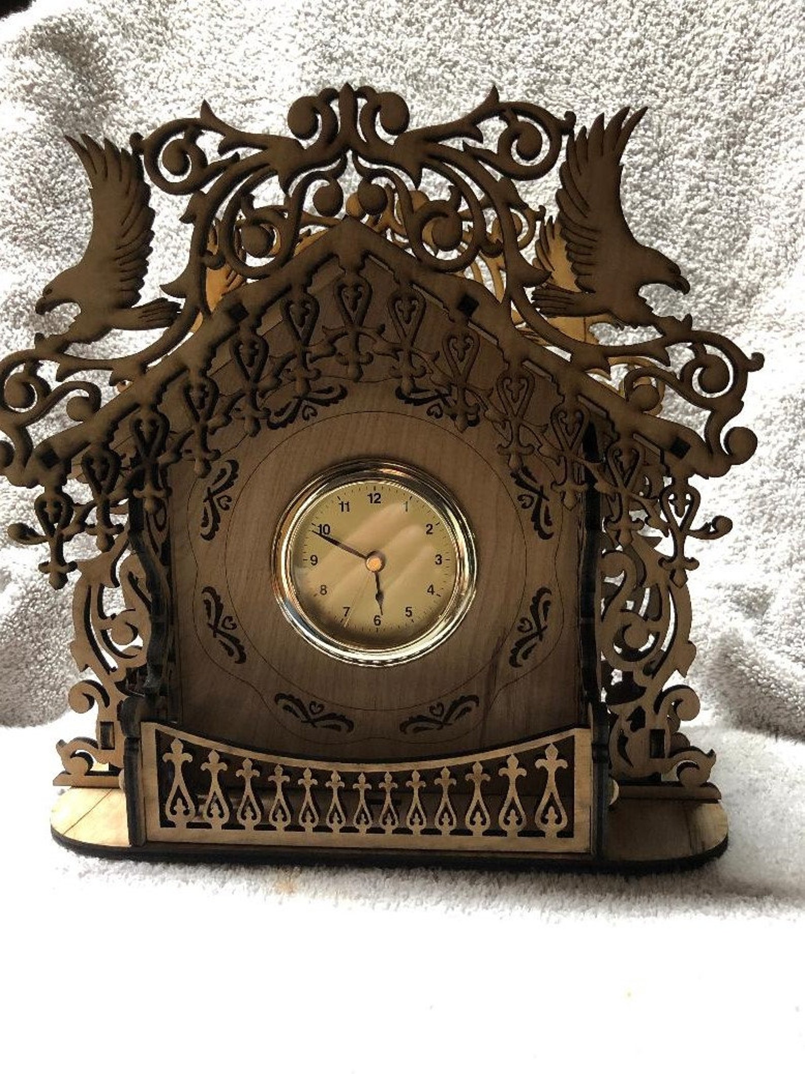 Custom Laser Cut Wall/desk Clock Large Wall Clock Made From | Etsy