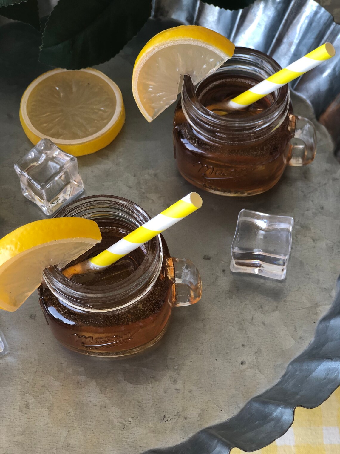 Mini Sweet Ice Tea Tiered Tray Decor Fake Iced Tea for | Etsy