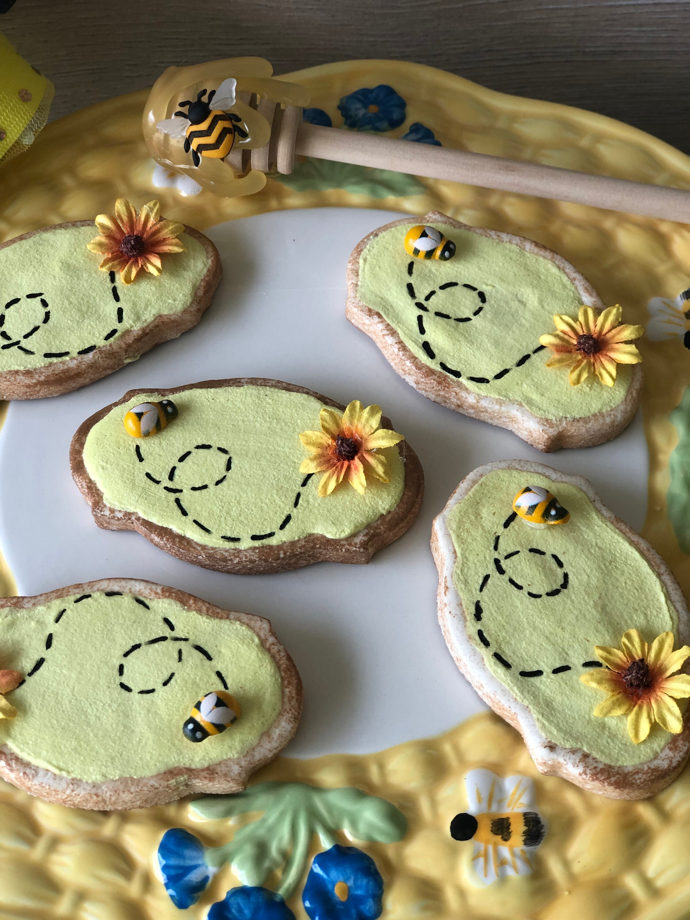 Fake Bee Theme Cookies Summer Bumble Bee Faux Cookies - Etsy