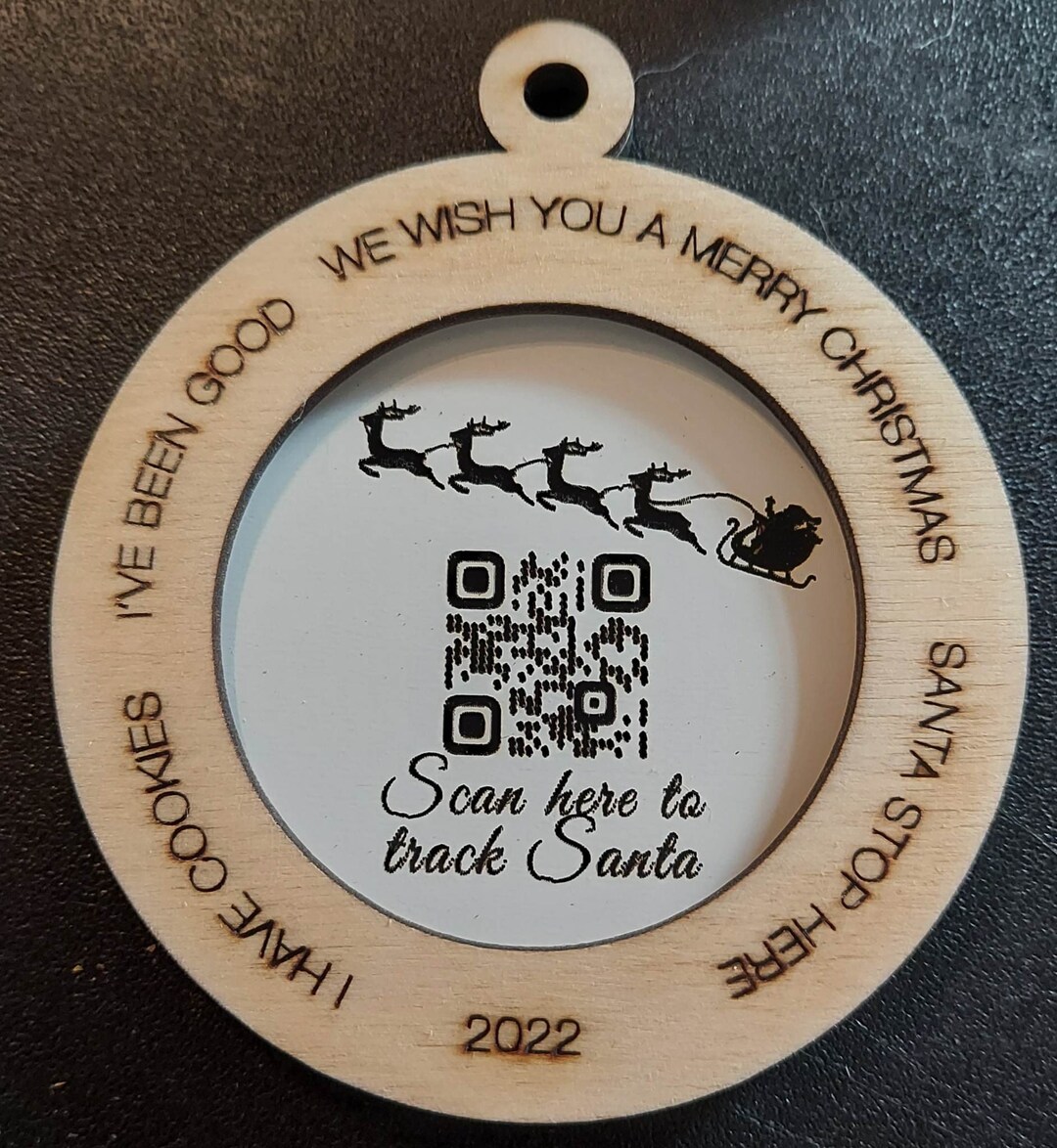 Santa Tracker Ornament Layered Laser SVG, AI, DXF - Etsy