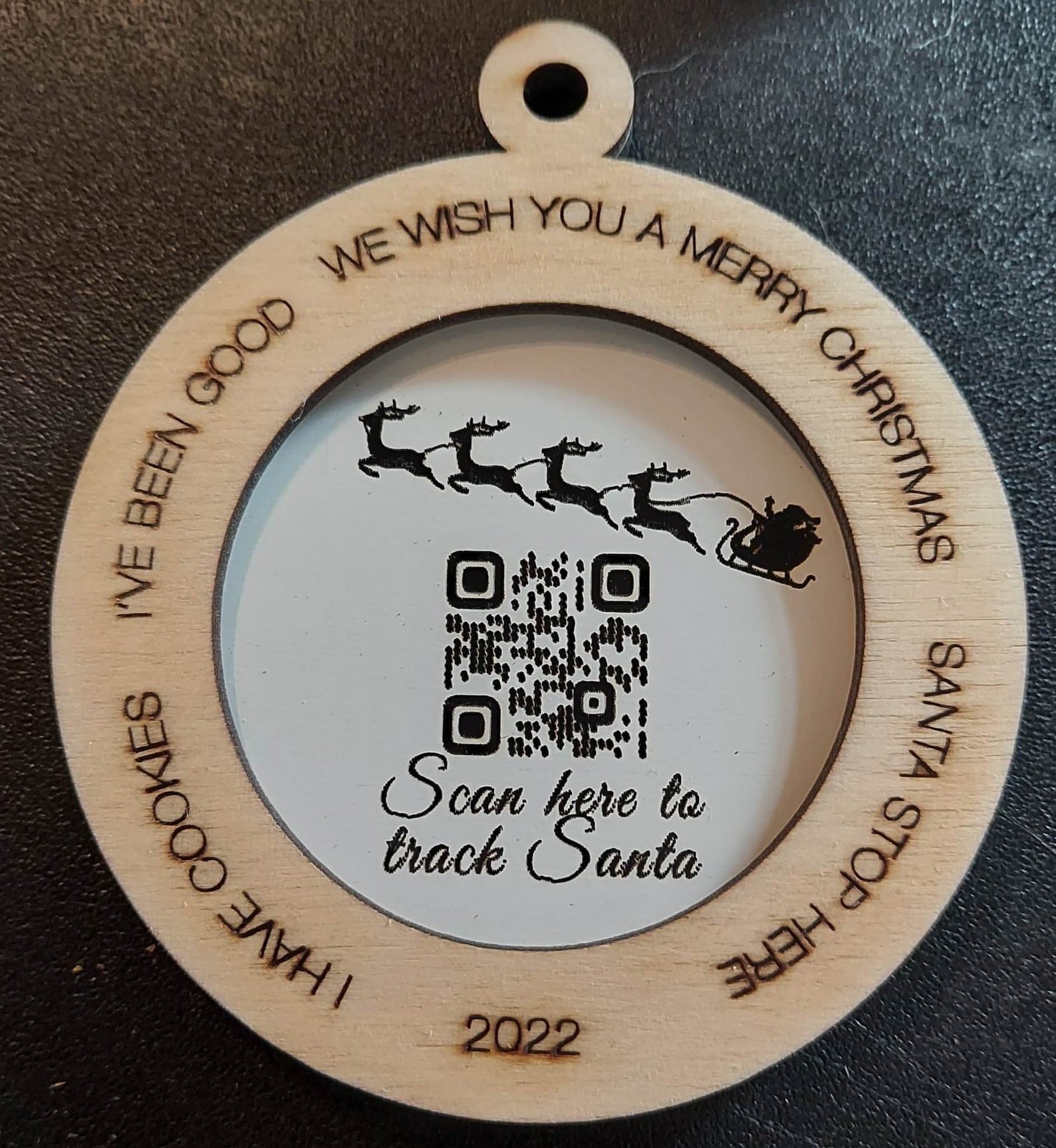 Santa Tracker Ornament Layered Laser SVG, AI, DXF - Etsy