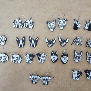 24 Different Dog Breeds Earrings Digital File SVG, Ai, Dxf - Etsy
