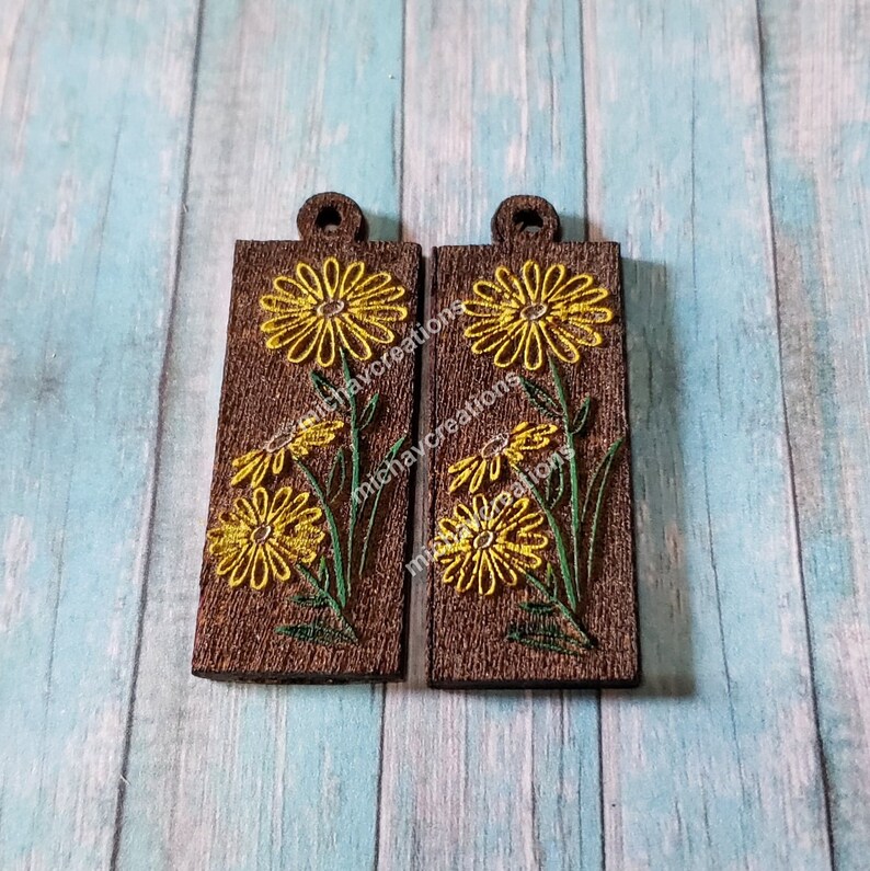 Reverse Engrave Rectangle Flowers SVG AI DXF - Etsy