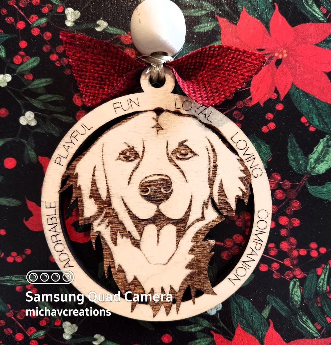 Golden Retriever Ornament SVG, AI, DXF Digital File - Etsy