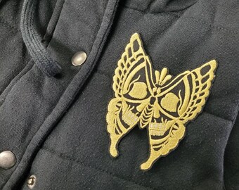 Moks556 Large Moth Embroidery Patch Red Underwing Moth Wild - Etsy