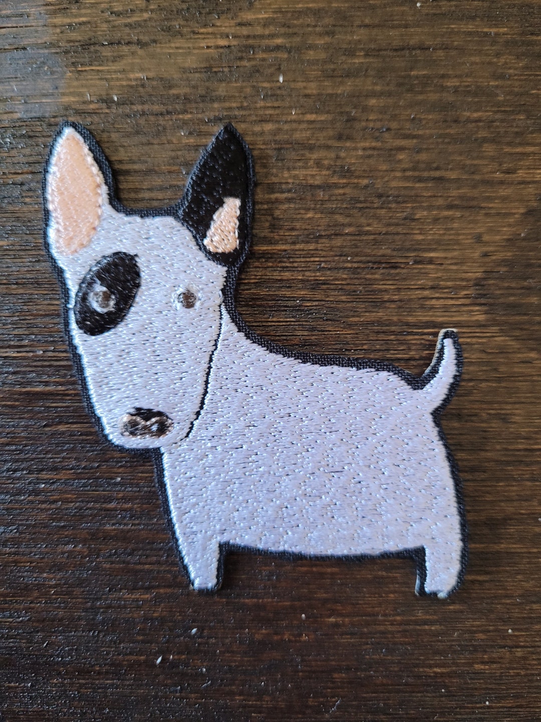 Bull Terrier Glow in the Dark Iron on Patch Sew on Mending Badge ...