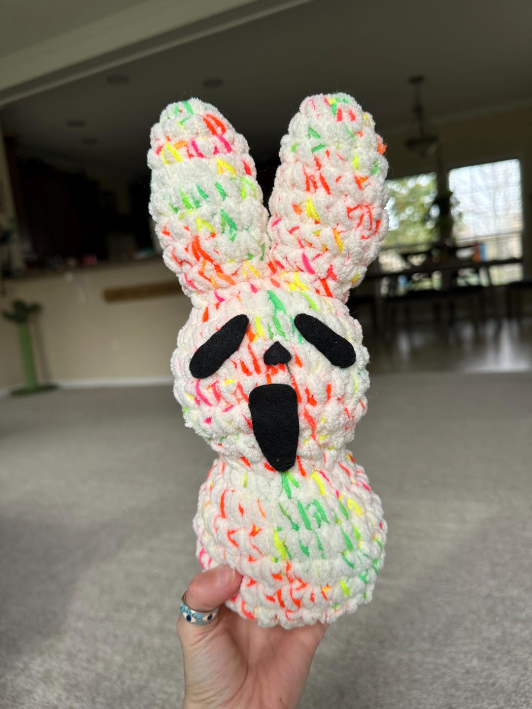 Crochet Scream Inspired Ghostface Bunny/rabbit Doll Amigurumi/stuffed ...
