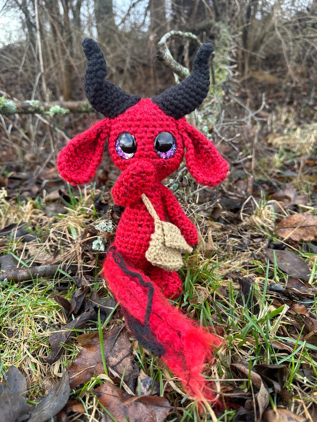 Crochet Lucifer Devil Demon Impkin Amigurumi Stuffed Animal/stuffie ...