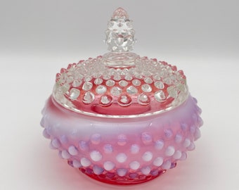 Cranberry Hobnail | Etsy