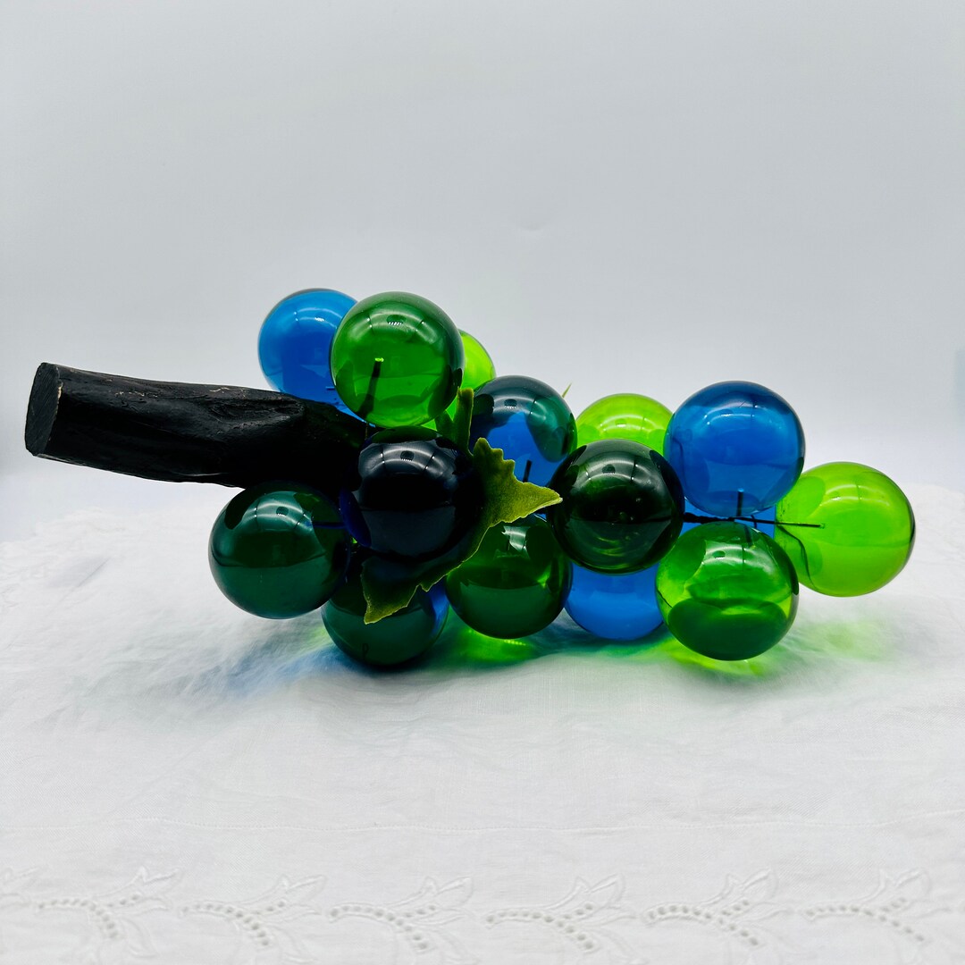 Lucite Grape Cluster, Mid Century Modern Large Lucite Grape Cluster ...