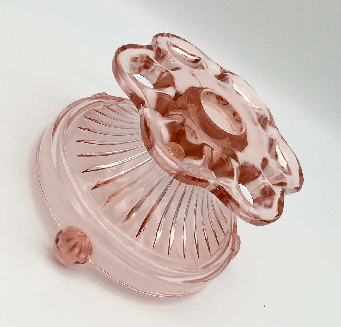 Hocking Glass Company Old Colony Lace Edge Open Lace Pink | Etsy