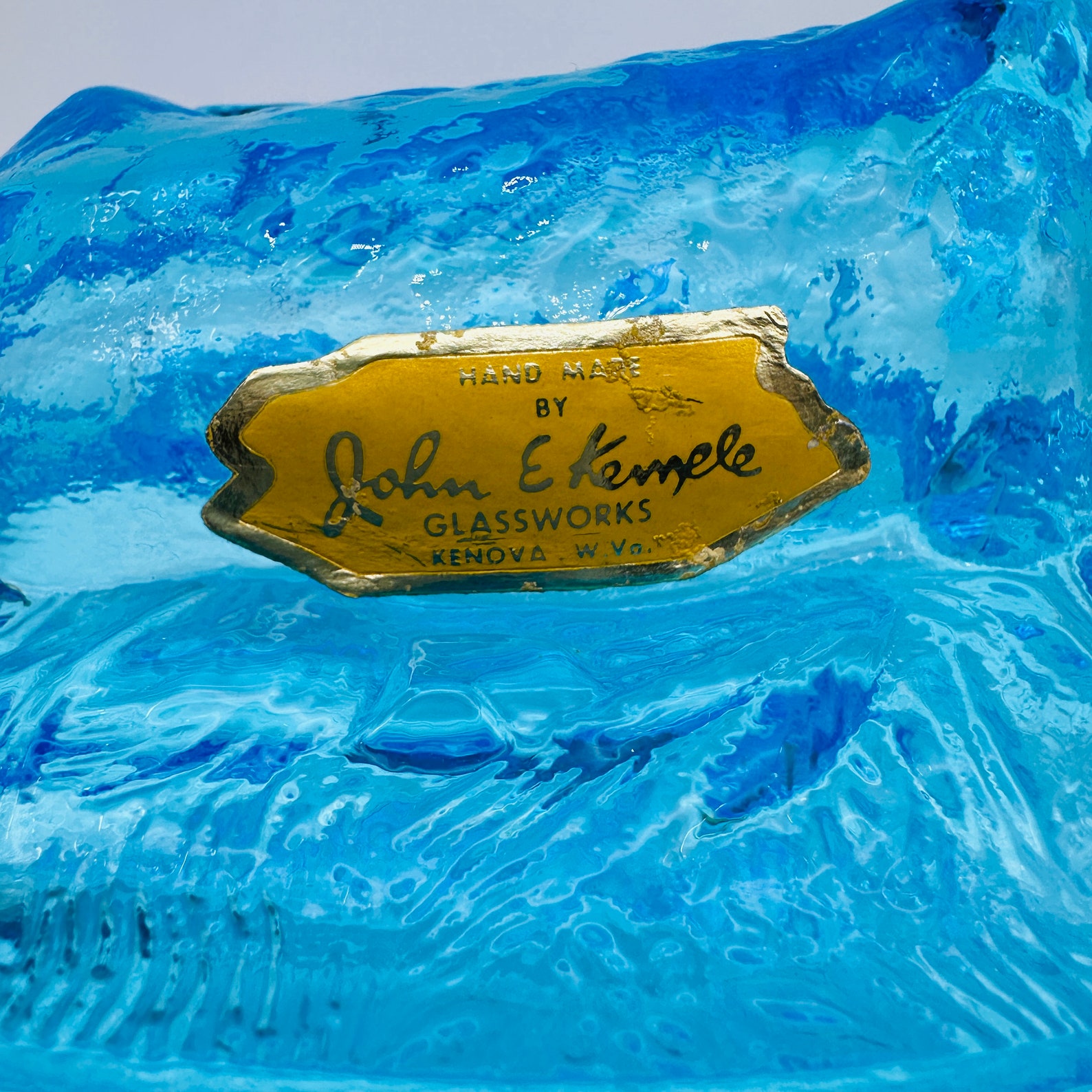 Cow Candy Dish Kemple Glassworks Blue Oval Covered Cow Candy Dish Bull ...