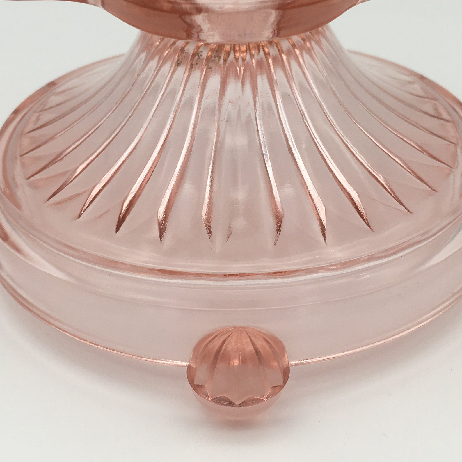 Hocking Glass Company Old Colony Lace Edge Open Lace Pink | Etsy