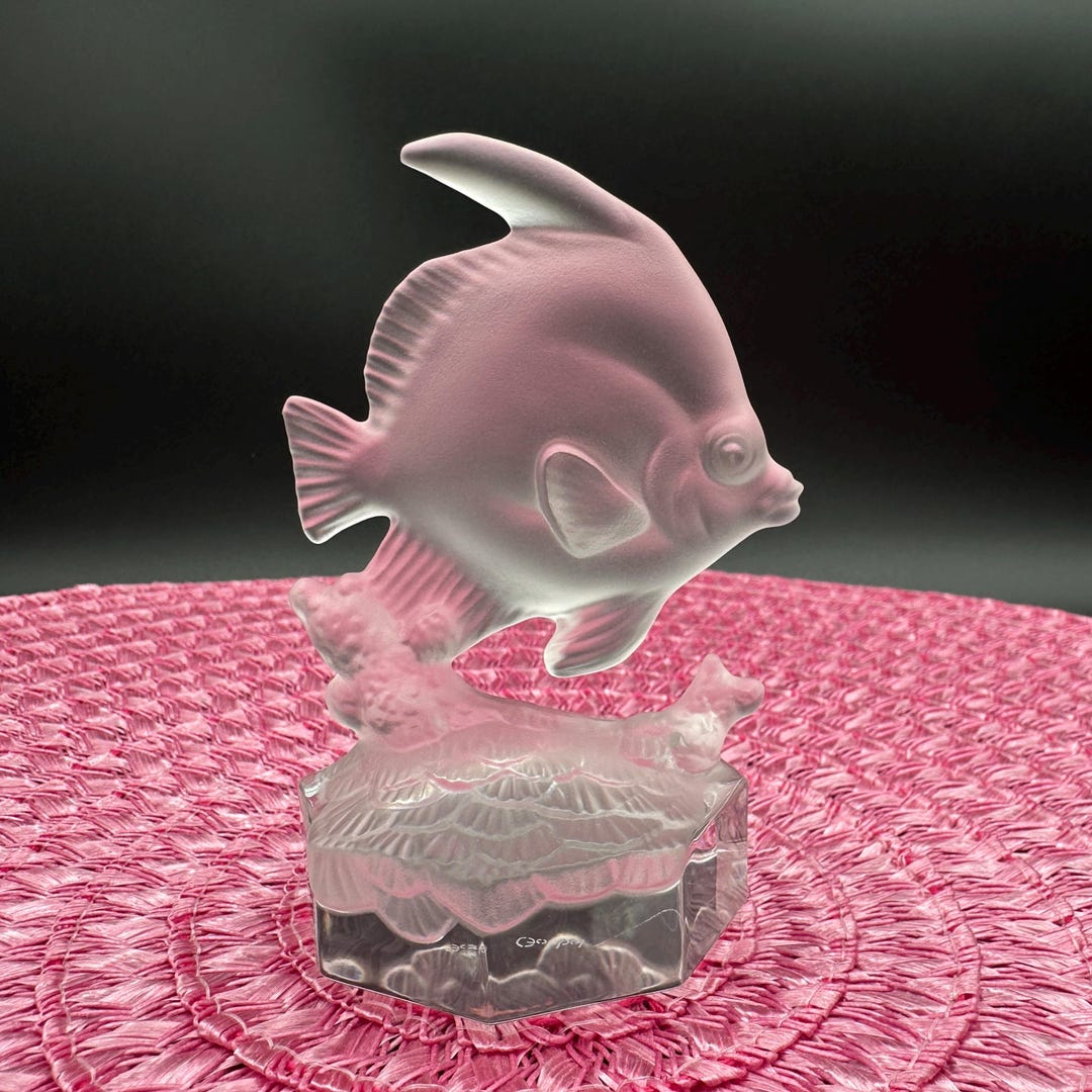 Goebel Crystal Collection Tropical Fish Swimming Over Reef Clear and ...