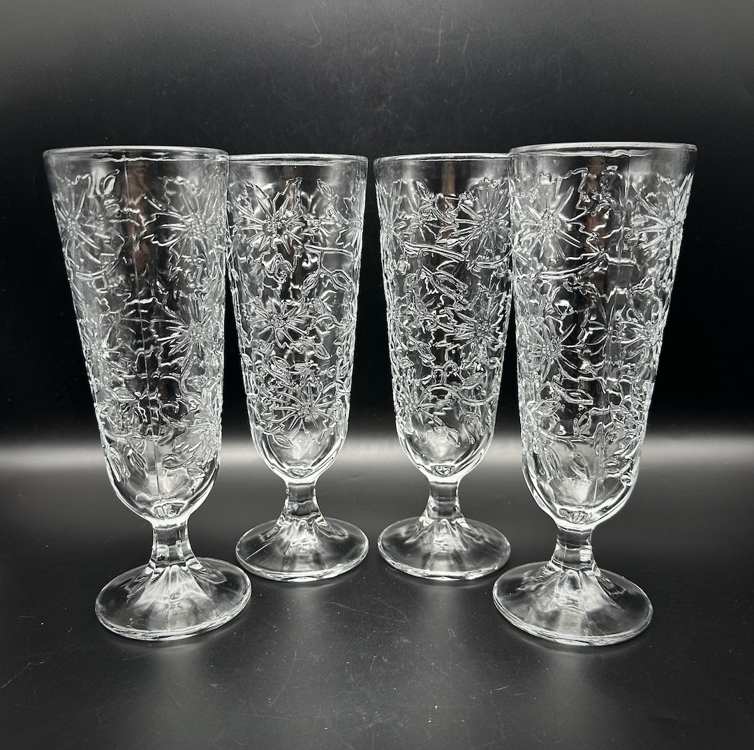 Pilsner Glasses, Set of Four, Princess House Fantasia, Parfait Glasses ...