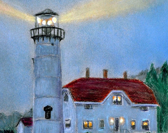 Chatham Light, Cape Cod an Art Print of an Original Bix Debaise Pastel ...