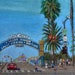 Santa Monica Pier Entrance, a Print of an Original Pastel Drawing by ...