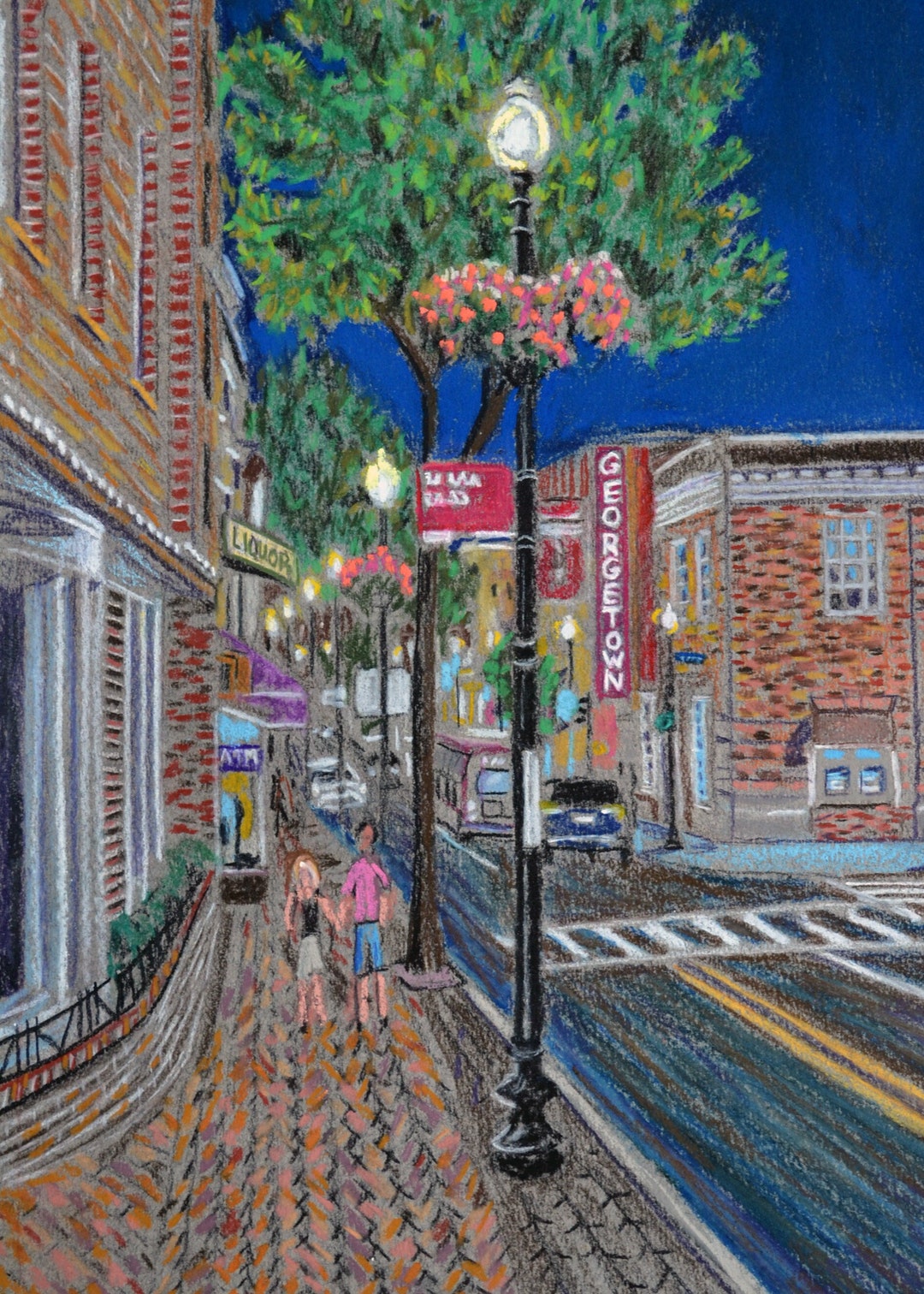 Georgetown (washington, DC) - a Print of a Bix Debaise Original Pastel ...