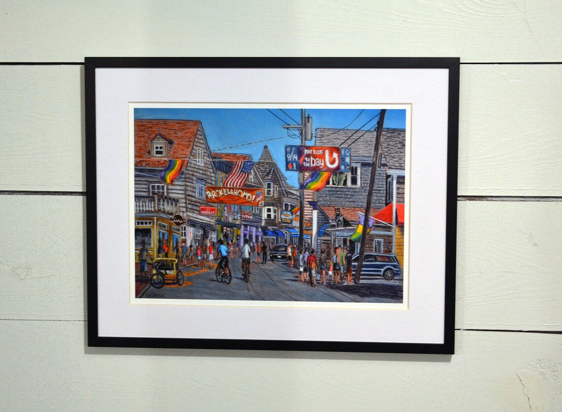 Provincetown Art Print: Cape Cod Pastel Drawing by Bix Debaise - Etsy