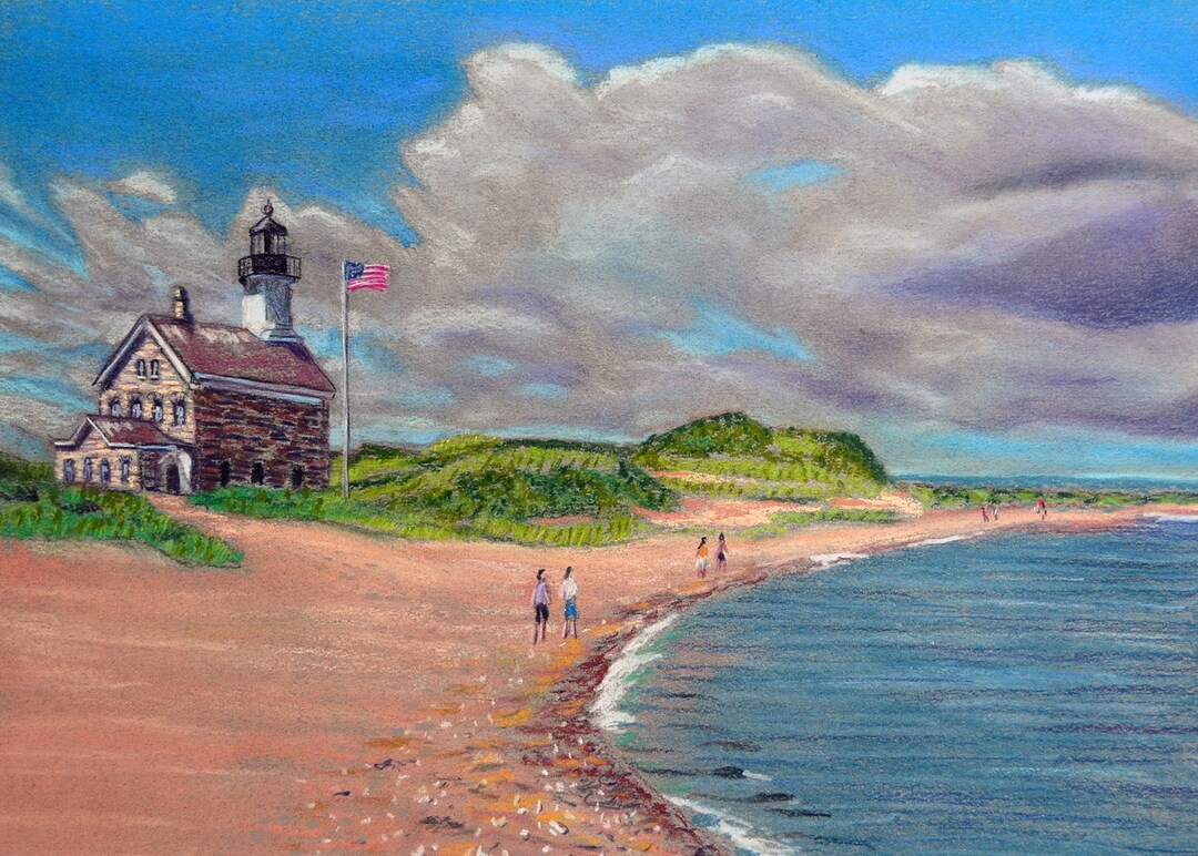Block Island North Light - an Art Print of a Bix Debaise Original ...