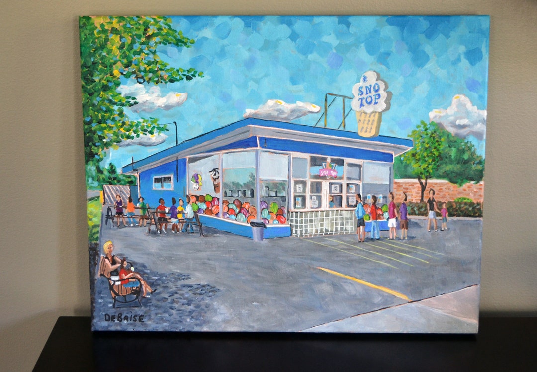 Sno Top Ice Cream Parlor, Manlius, NY - an ORIGINAL Acrylic Painting by ...