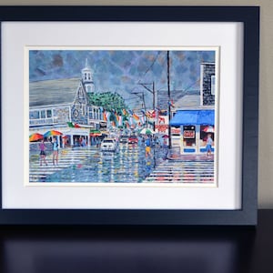 Provincetown in Rain - Print of an Original Bix Debaise Acrylic ...