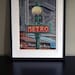 Paris Metro Sign - Original Pastel Drawing by Bix Debaise - Etsy