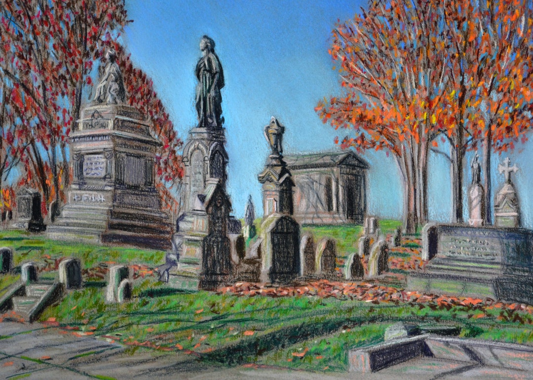 Mount Hope Cemetery, Rochester, NY - an Art Print of a Bix Debaise ...